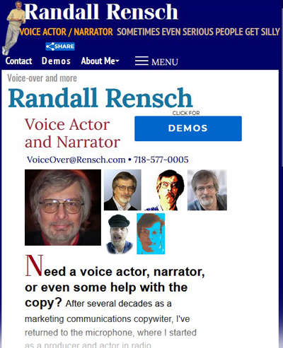 Randall Rensch, Voice Acting and Narration